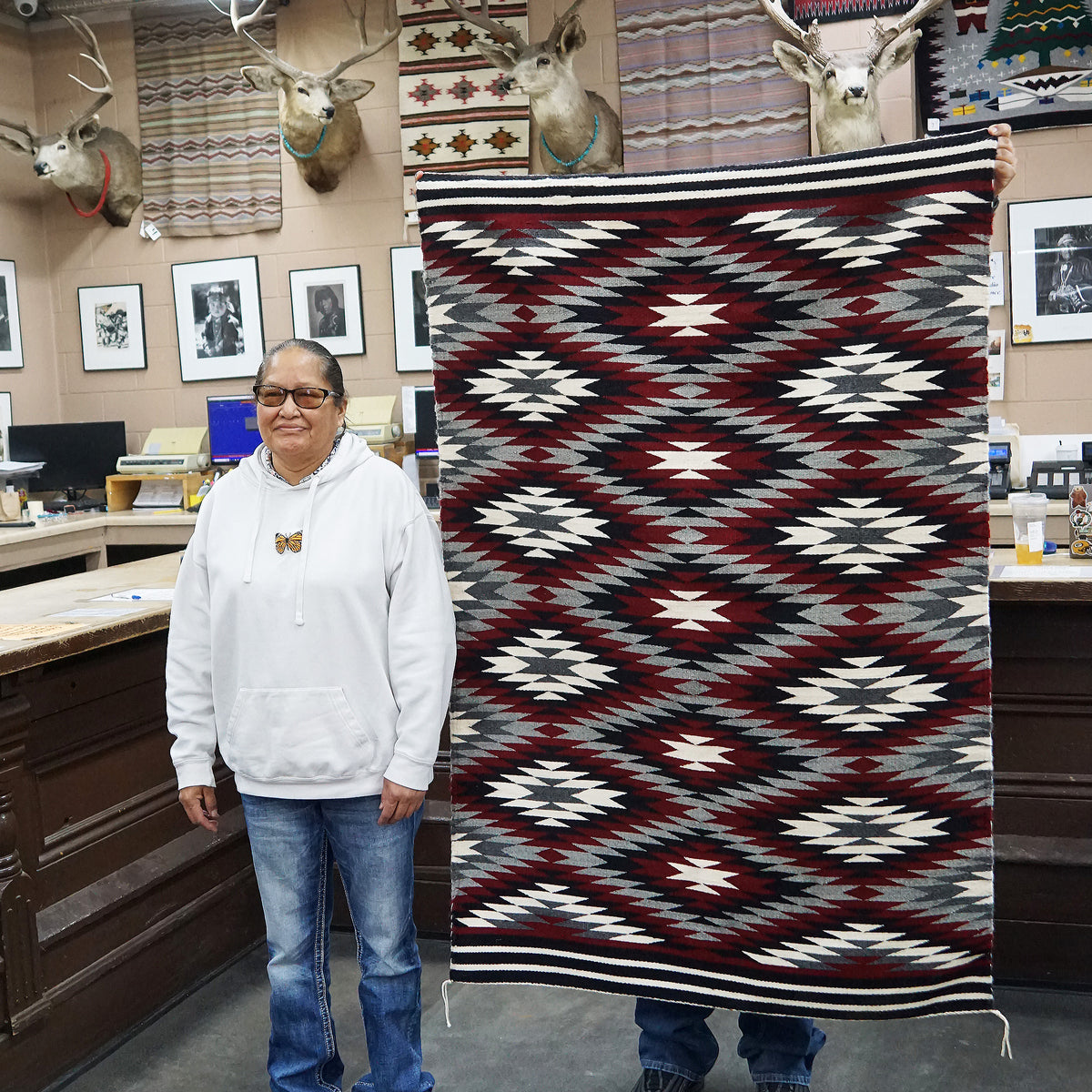 Ancita Begay, Eye Dazzler, Navajo Handwoven Rug, 62” x 42” – Perry Null ...