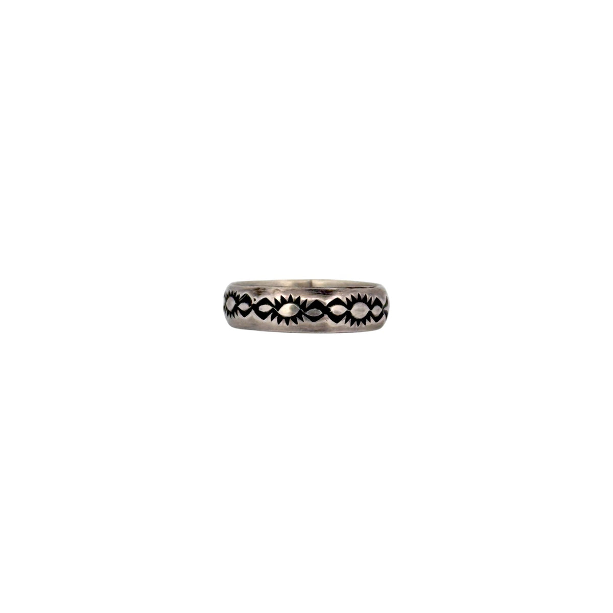 Edison Sandy Smith, Ring, Sterling Silver, Navajo Handmade, 8 1/2 ...