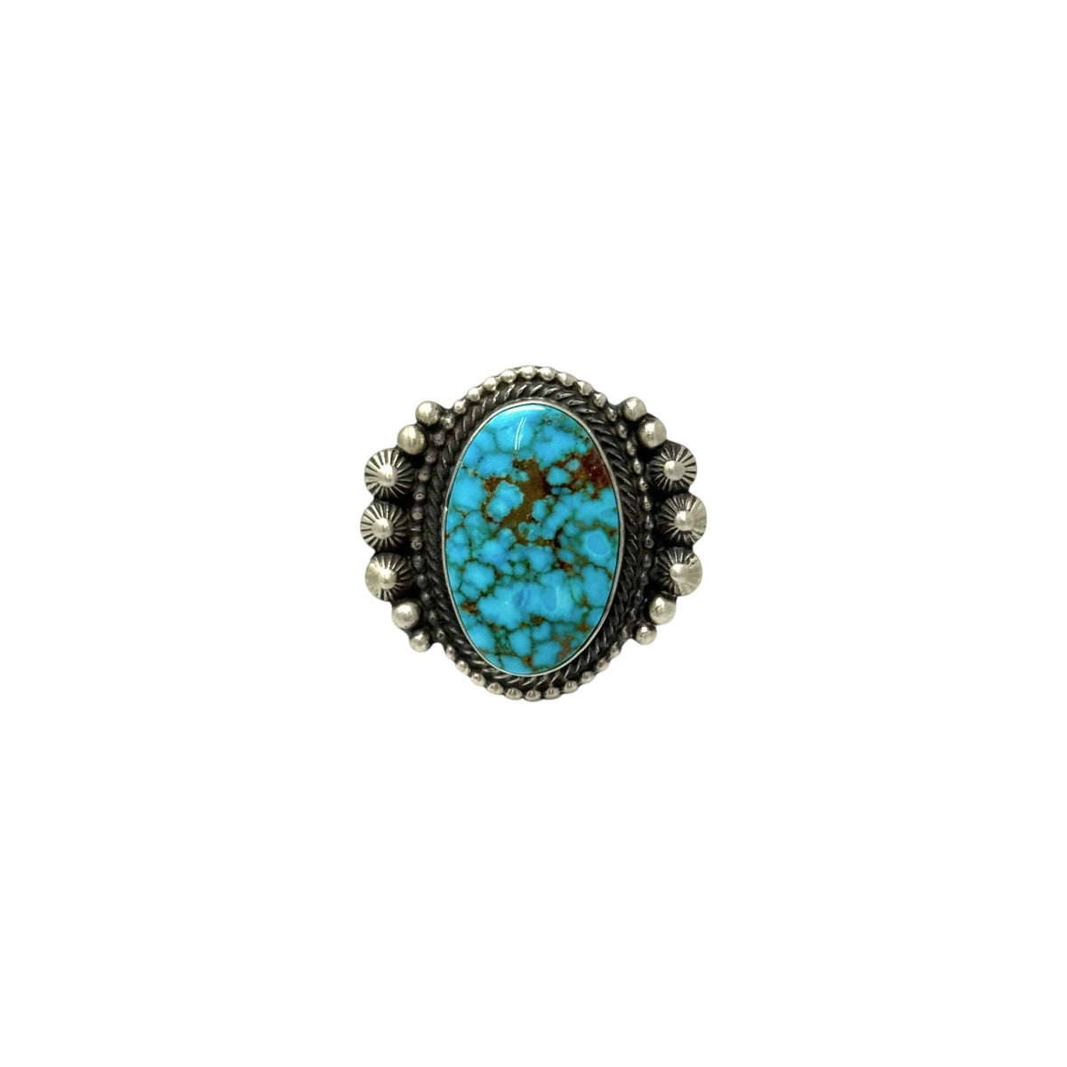 Tom Lewis, Ring, Water Web Kingman Turquoise, Navajo, 12 1/4 – Perry ...