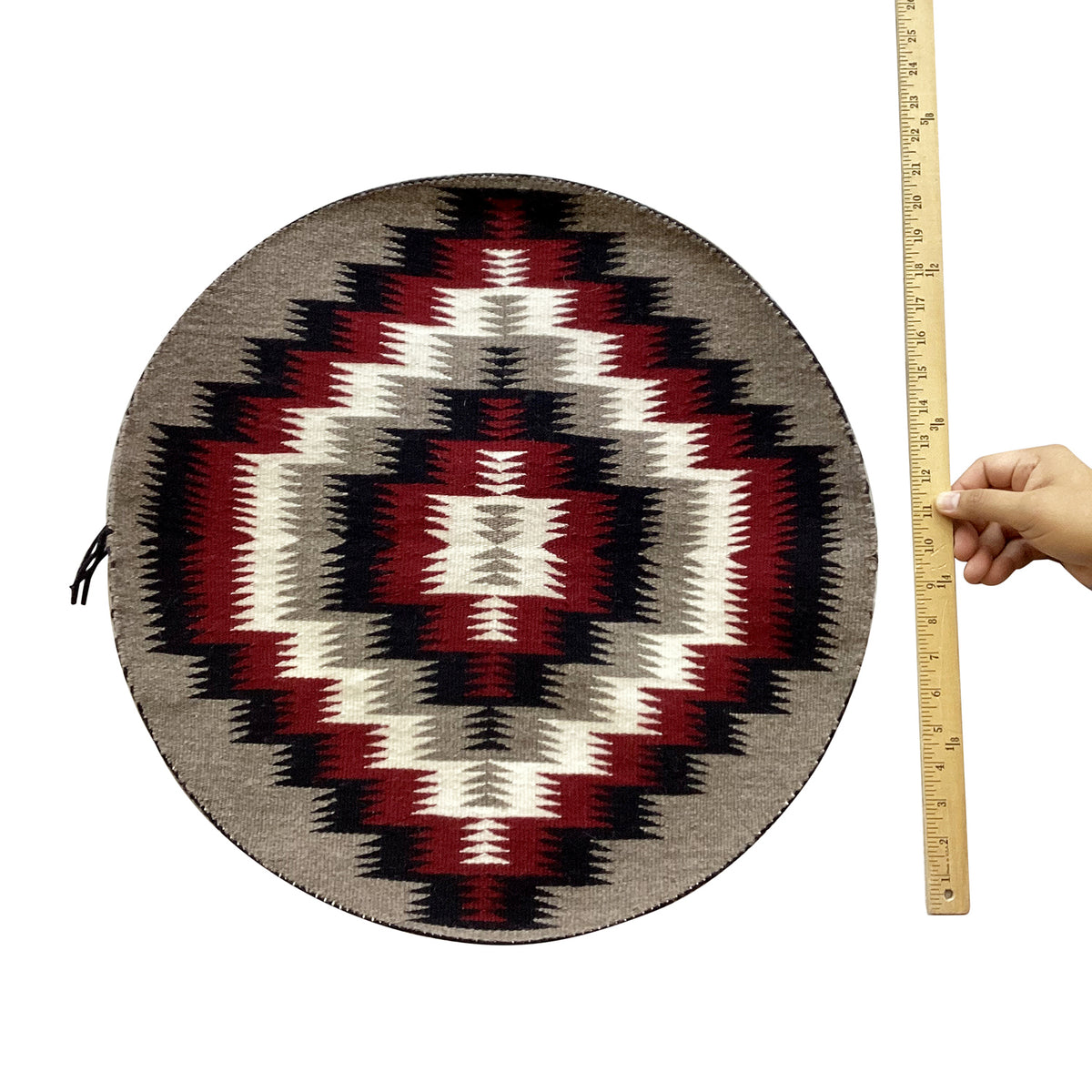 Rose Gorman, Circular Eye Dazzler Rug, Navajo Handwoven, 22" dia ...