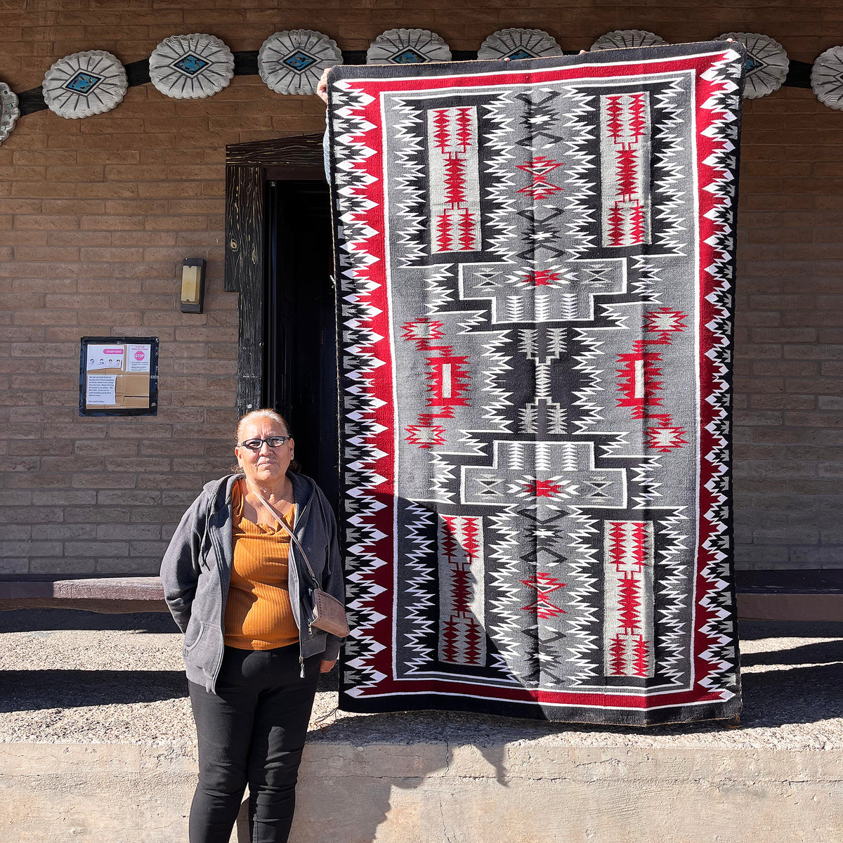 Charlene Begay, Storm Pattern, Navajo Handwoven Rug, 88” x 55” – Perry ...