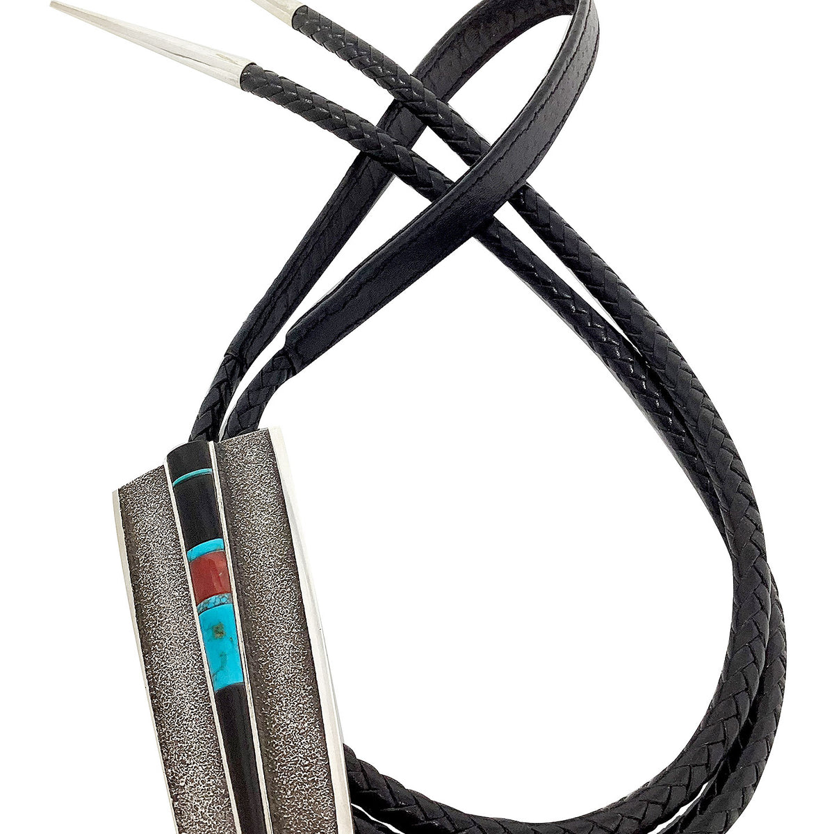 Darryl Dean Begay, Bolo Tie, Tufa Cast, Multi Stone Inlay, Navajo, 48 ...