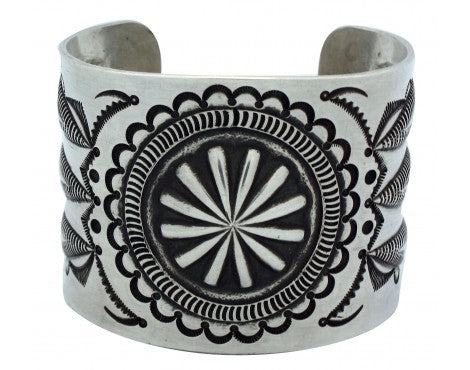 Edison Sandy Smith, Repouss̩ Stamped Silver Cuff, Navajo, 7 in – Perry ...