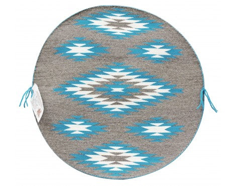 Rose Gorman, Circular Eye Dazzler Rug, Navajo Handwoven, 22 in dia ...
